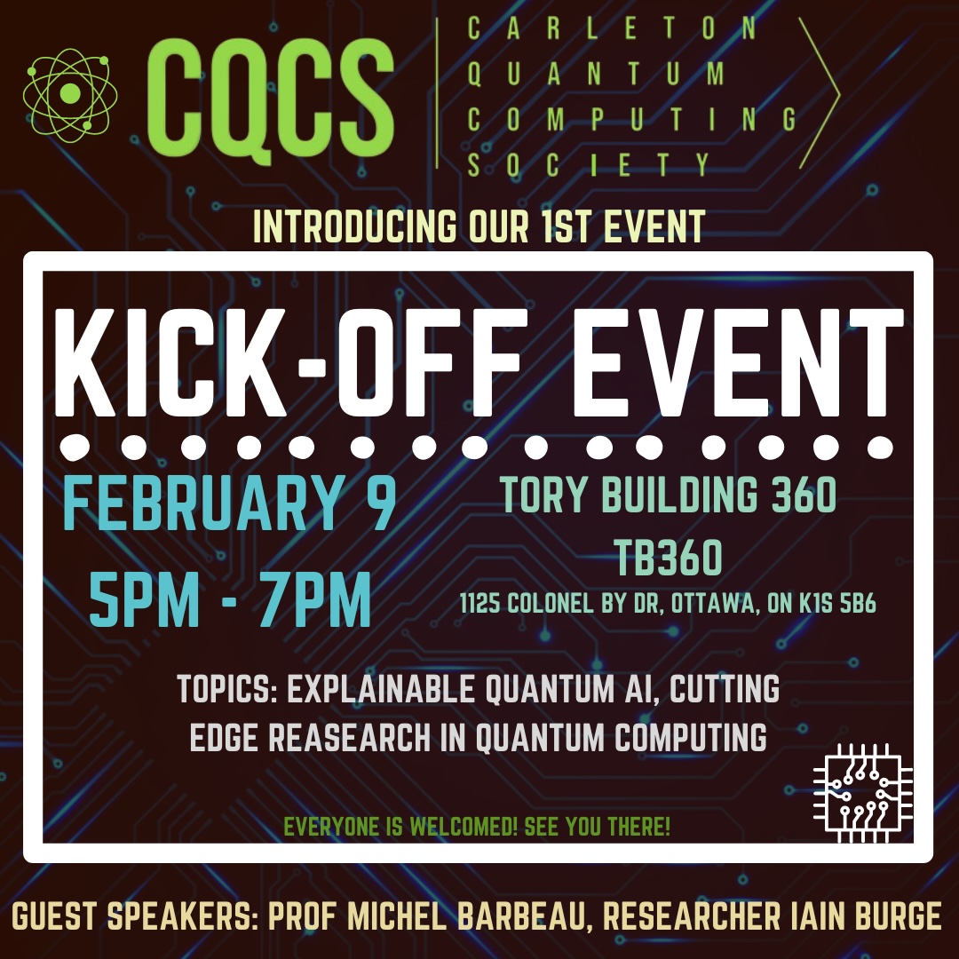 CQCS Kick-Off Event | Carleton Quantum Computing Society